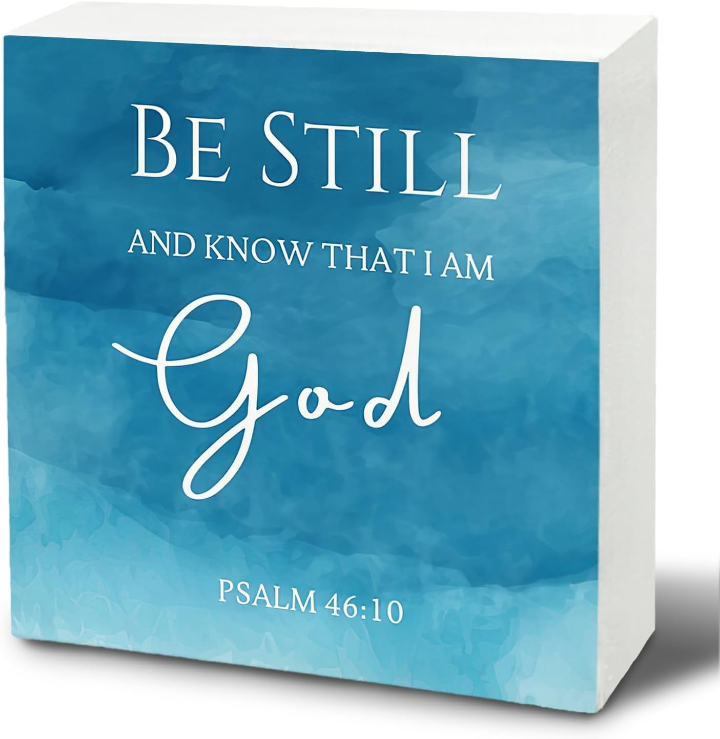 Zomyto 7x7 Inches Christian Wood Signs - Bible Verse Be Still and Know ...