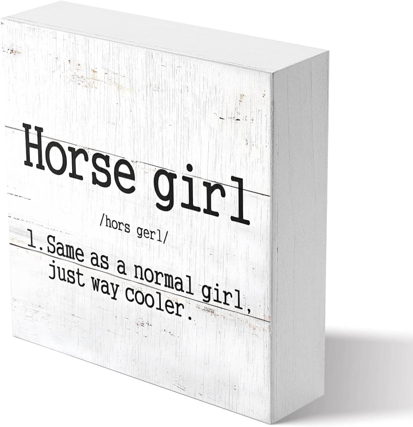 Zomyto 7x7 Inches Horse Stuff Girl Definition Horse Decor for Girls ...