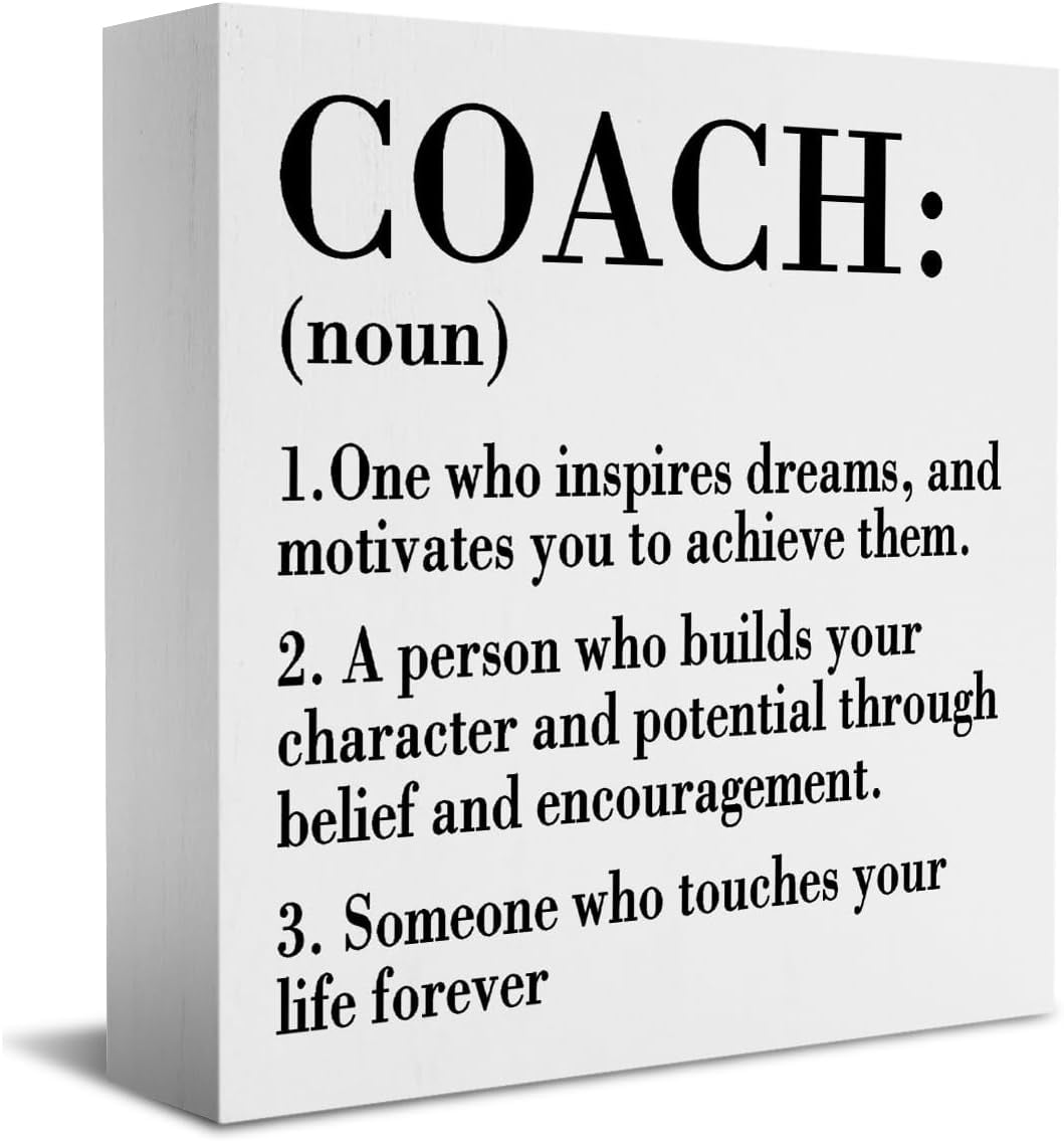 Zomyto 7x7 Inches Inspirational Coach Noun Coach Gifts Desk Decor ...