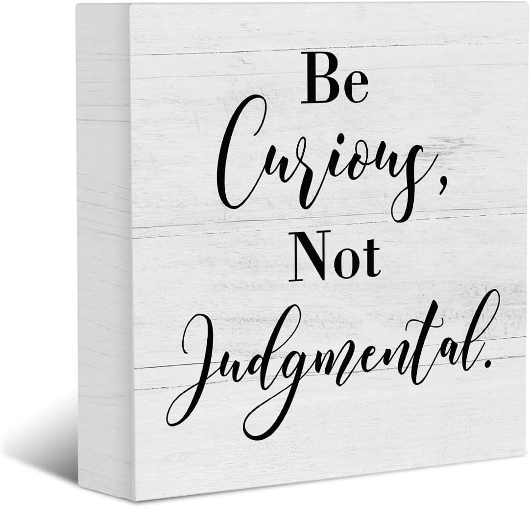 Zomyto 7x7 Inches Inspirational Quotes Wood Block Plaque Box Signs ...