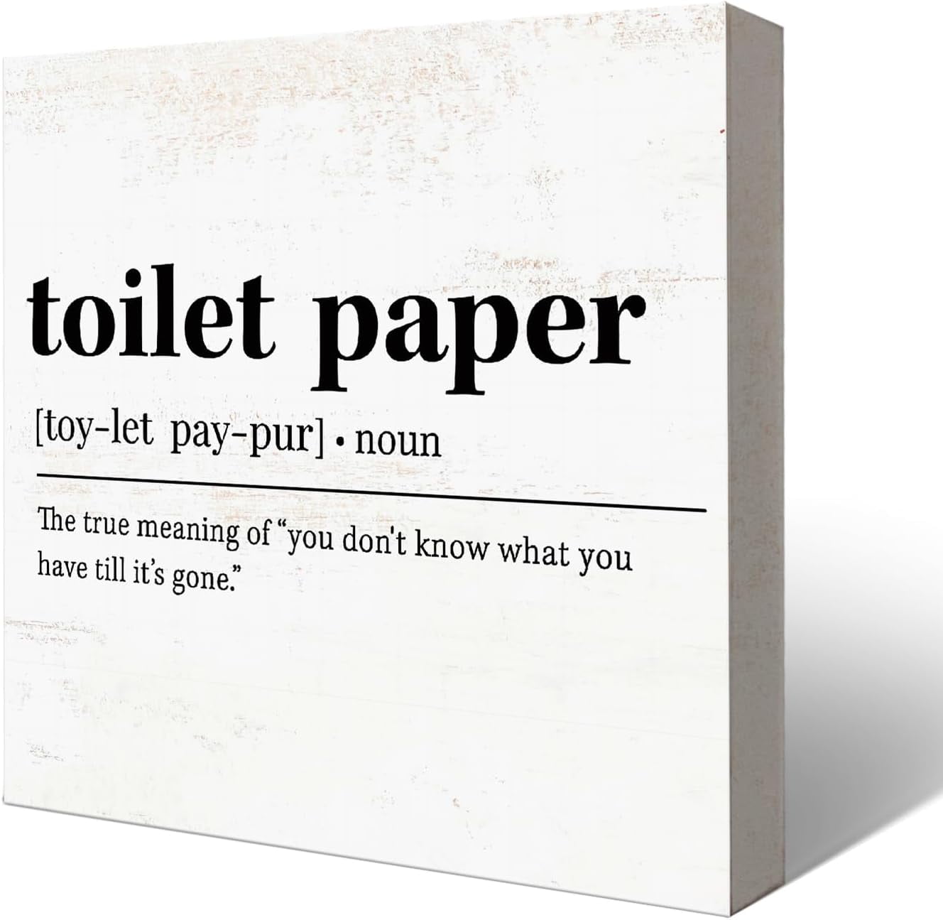 Zomyto 7x7 Inches Toilet Decor Wooden Box Sign for,Septic System Signs ...