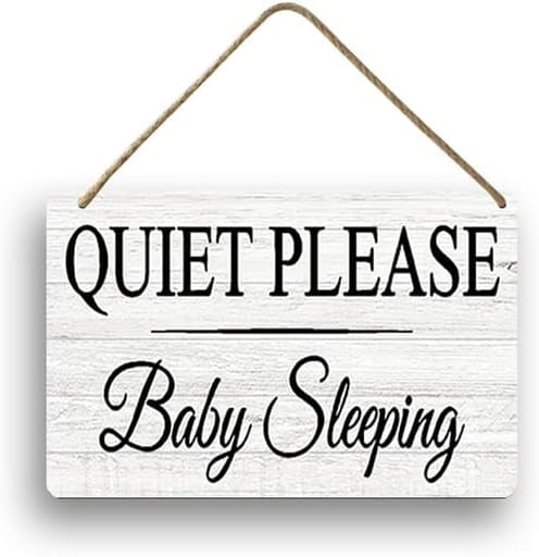 Zomyto 8x12 IN Quiet Please Baby Sleeping Door Sign,Sleeping Baby Sign ...