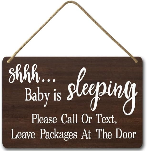 Zomyto 8x12 IN Shhh Baby is Sleeping Sign Baby Door Sign,Not Disturb ...