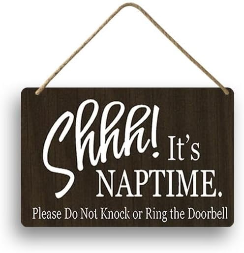 Zomyto 8x12 IN Shhh It's Nap Time Please Do Not Knock or Ring The Door ...