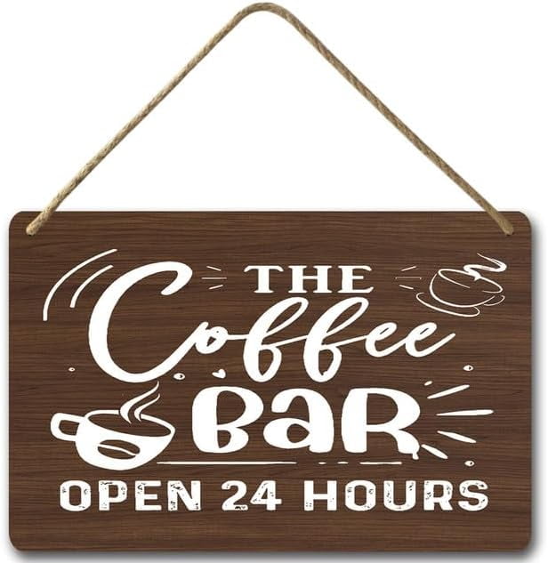 Zomyto 8x12IN Coffee Bar Sign Wall Decor,Farmhouse Cafe Sign for ...