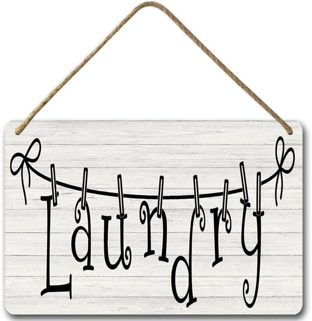 Zomyto 8x12IN Laundry Room Decor Sign,Vintage Funny Laundry Room Wall ...