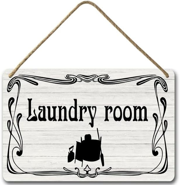 Zomyto 8x12IN Rustic Farmhouse Laundry Signs,Laundry Room Decor and ...
