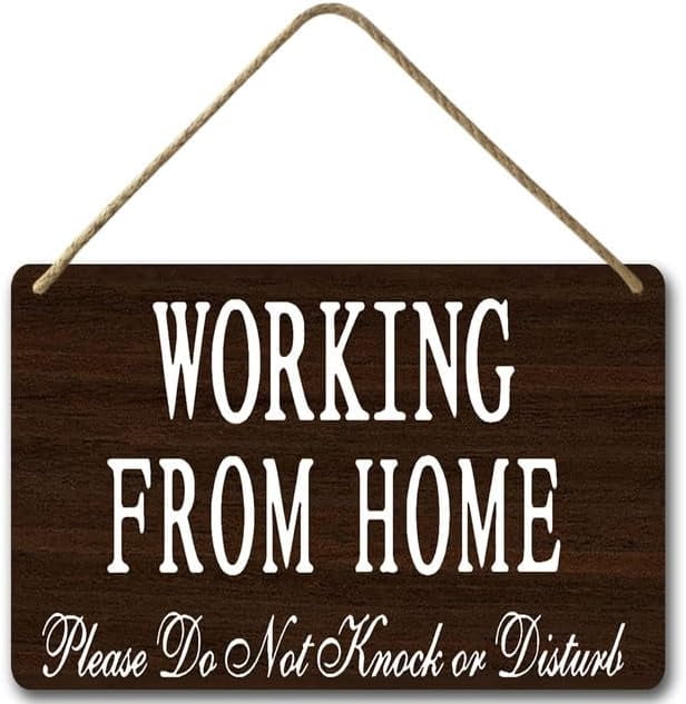 Zomyto 8x12IN Working from Home Sign Do Not Knock Disturb Door Hanger ...