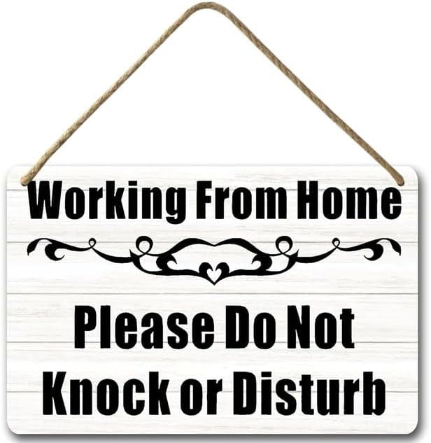 Zomyto 8x12IN Working from Home Sign Do Not Knock Disturb Sign ...