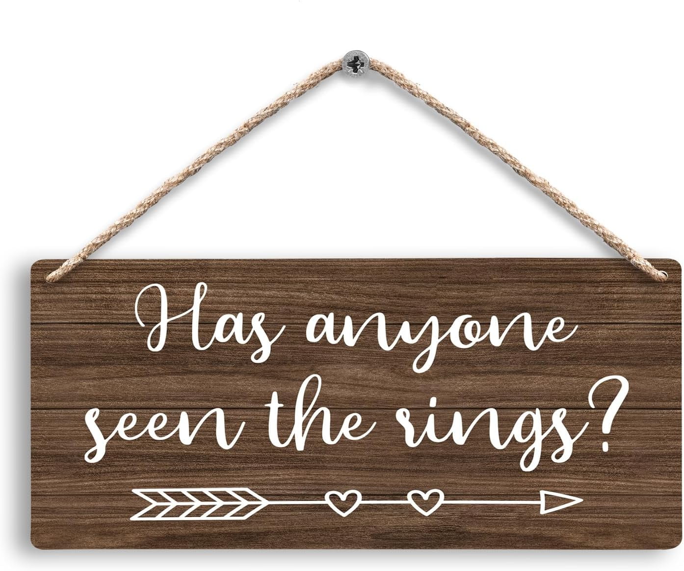 Zomyto Has Anyone Seen the Rings Wedding Hanging Wooden Signs 12x6 ...