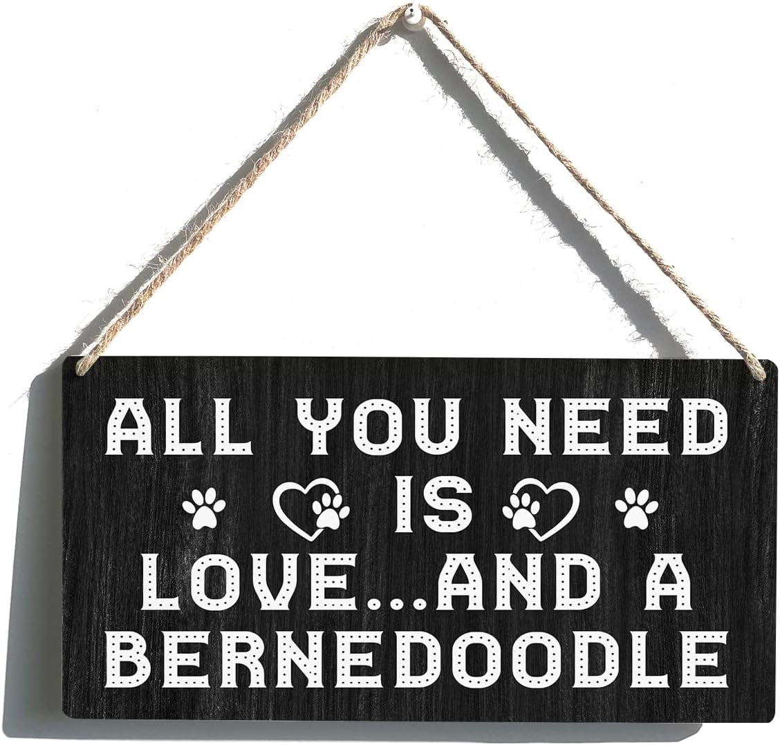Zomyto Bernedoodle Mom Sign Gift Farmhouse All You Need is Love and a ...