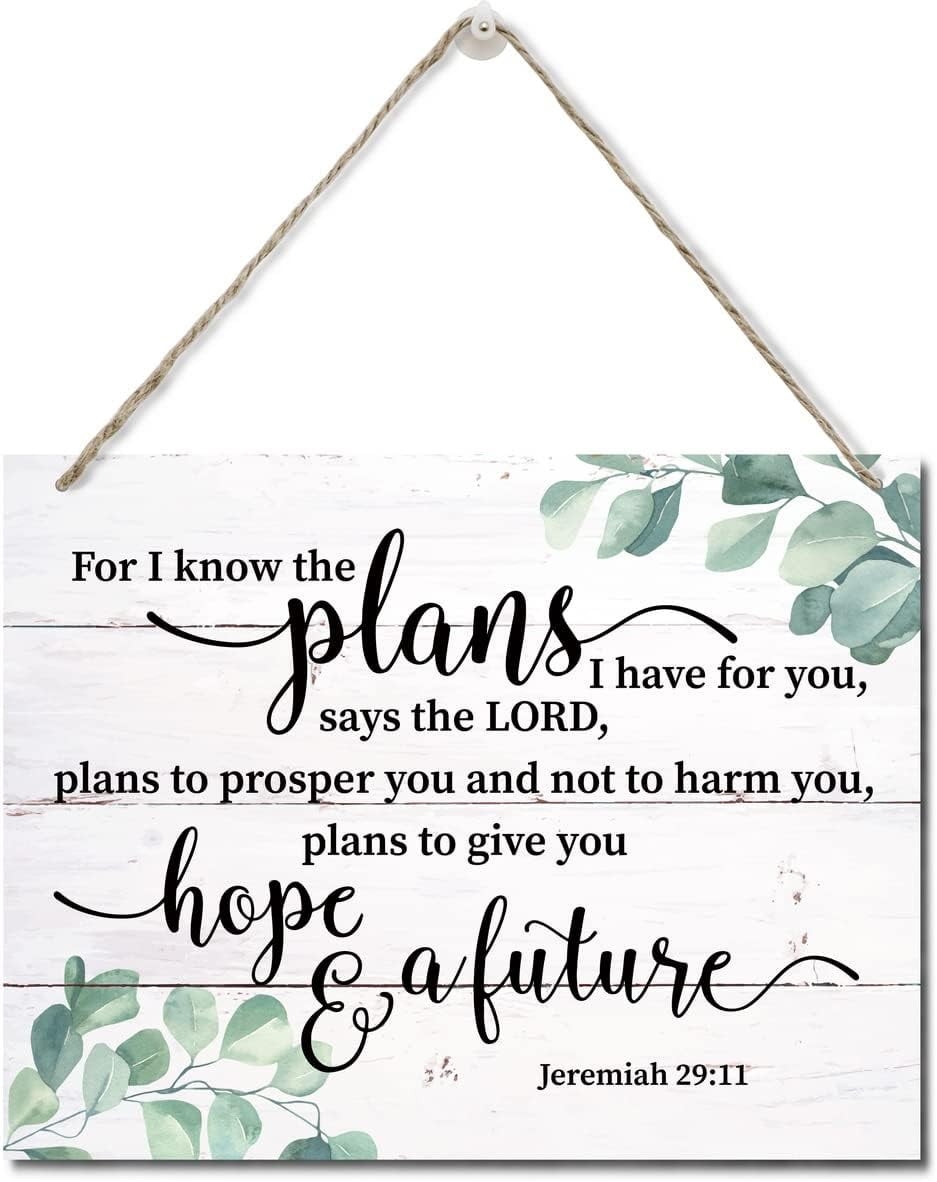 Zomyto Bible Verse Decor, Home Wall Decor For I Know the Plans I Have ...