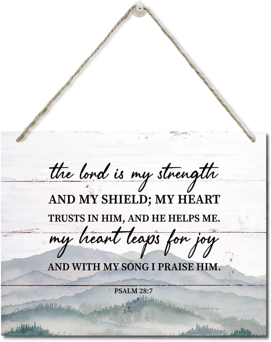 Zomyto Bible Verse Decor, Home Wall Decor The Lord Is My Strength And ...