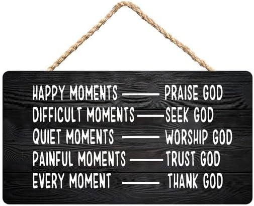 Zomyto Christian Sign,Trust God,Praise God,Every Moment,Thank God ...