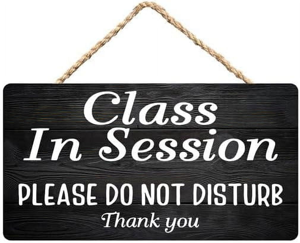 Zomyto Class In Session Sign,Do Not Disturb,Rustic Wooden Hanging Sign ...