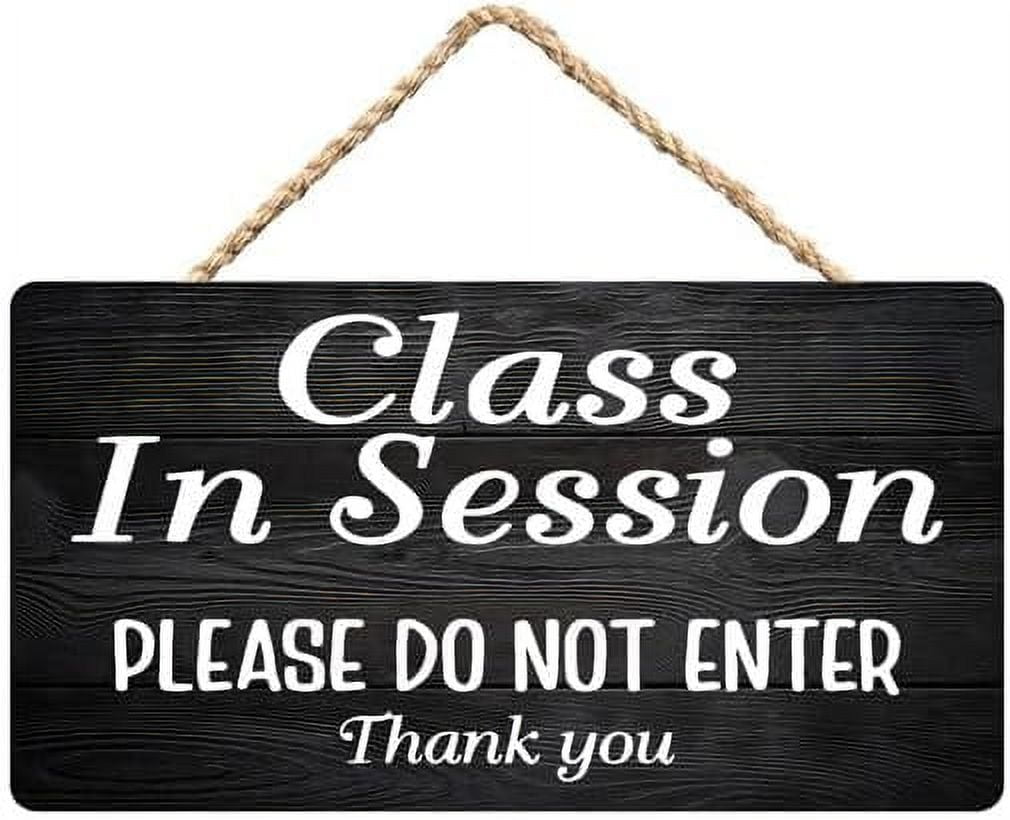 Zomyto Class In Session Sign,Do Not Enter,Rustic Wooden Hanging Sign ...