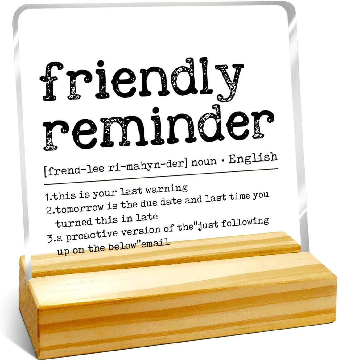 Zomyto Funny Office Acrylic Sign,Humorous Office Desk Decor,Sarcastic ...