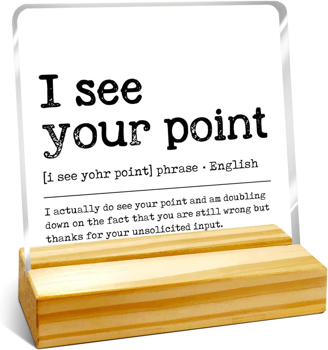 Zomyto Funny Office Acrylic Sign,Humorous Office Desk Decor,Sarcastic ...