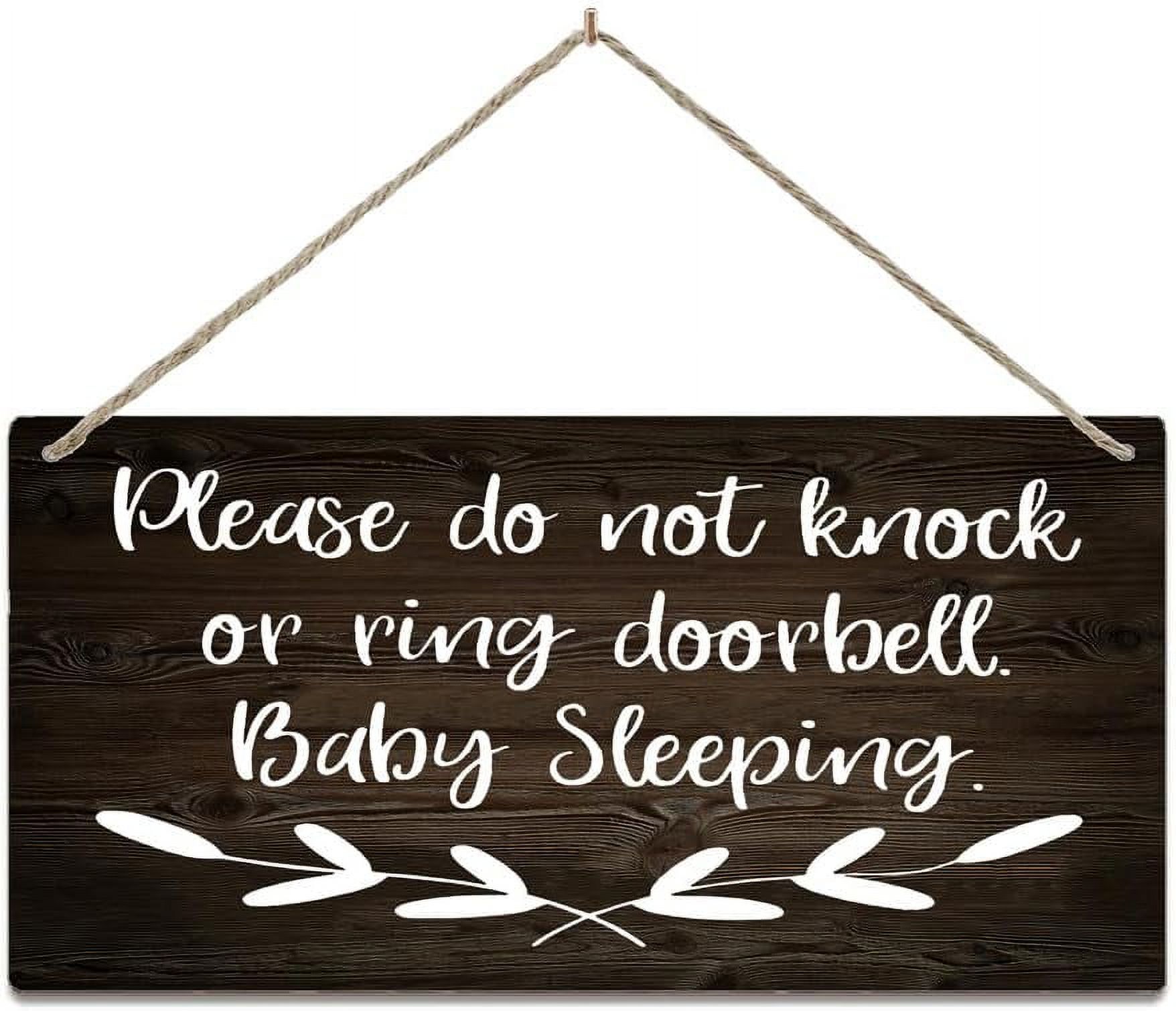 Zomyto Hanging Wood Sign Baby Sleeping Sign Sleeping Baby Door Sign Nap ...