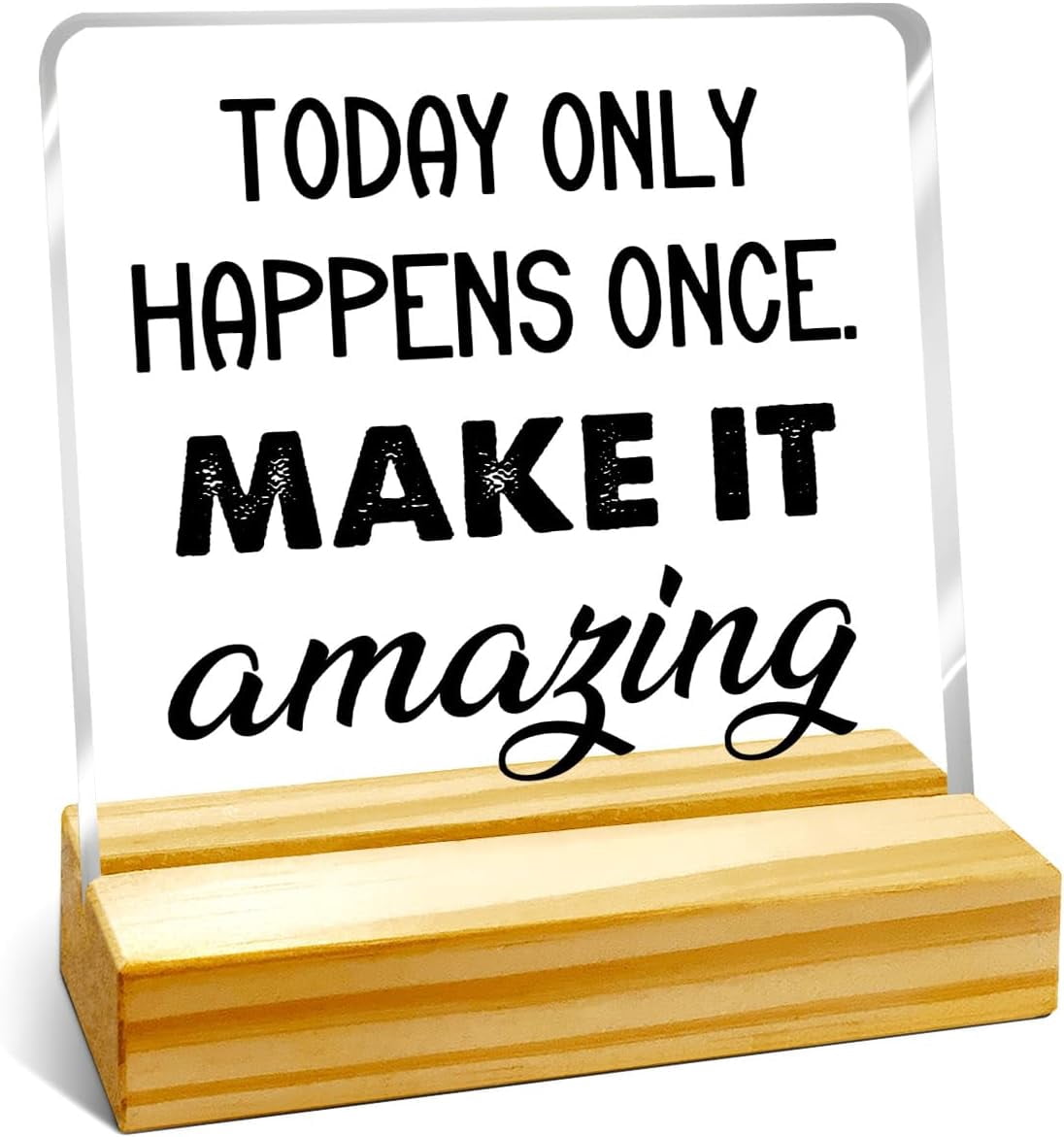 Zomyto Inspirational Acrylic Plaque Desk Signs,Motivational Acrylic ...