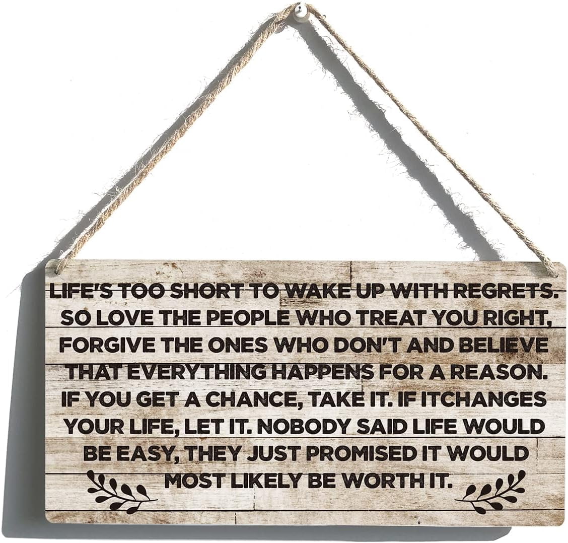 Zomyto Inspirational Gift Signs Life's Too Short to Wake up With ...