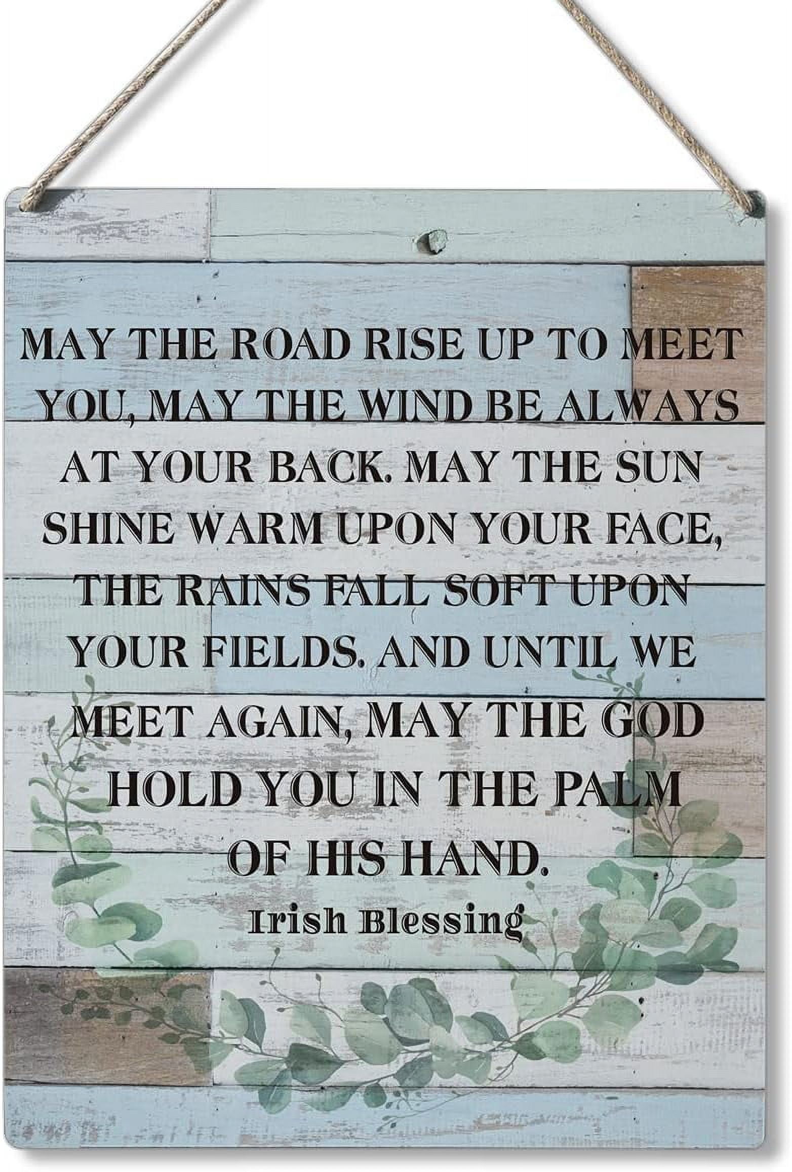 Zomyto Inspirational Signs Gift Farmhouse May the Road Rise Up to Meet ...