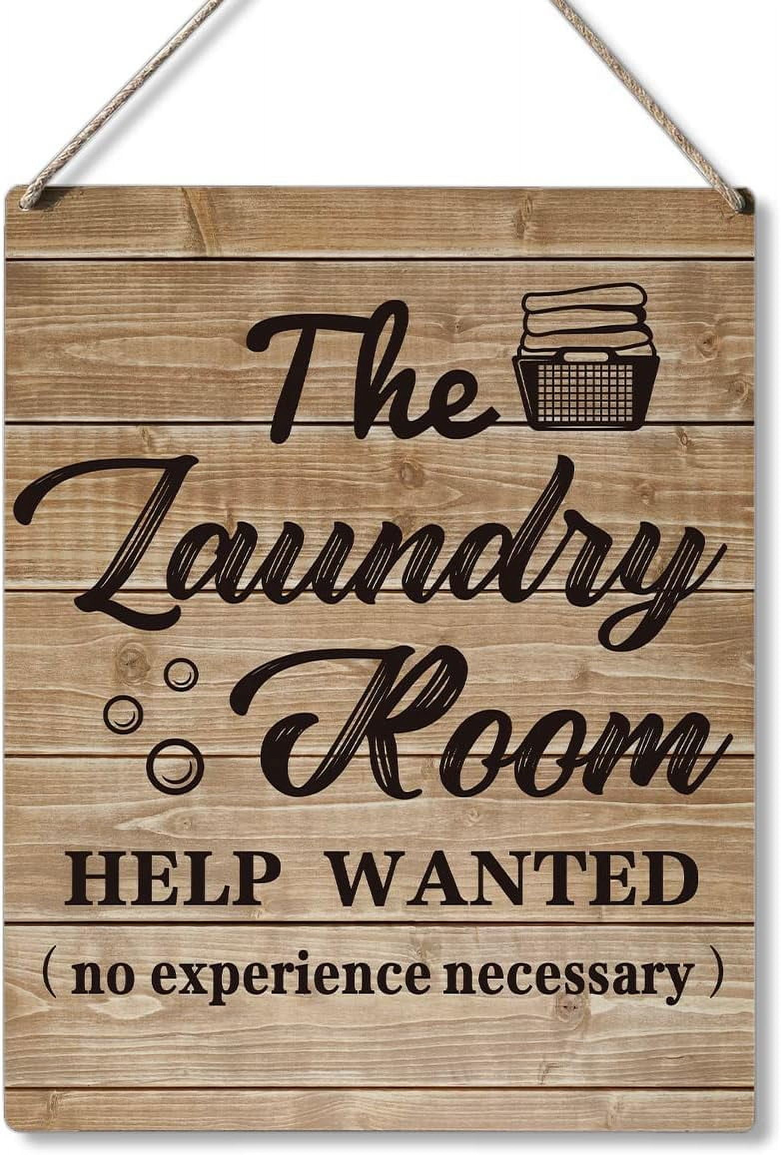 Zomyto Laundry Room Sign Gift Farmhouse the Laundry Room Help Wanted ...