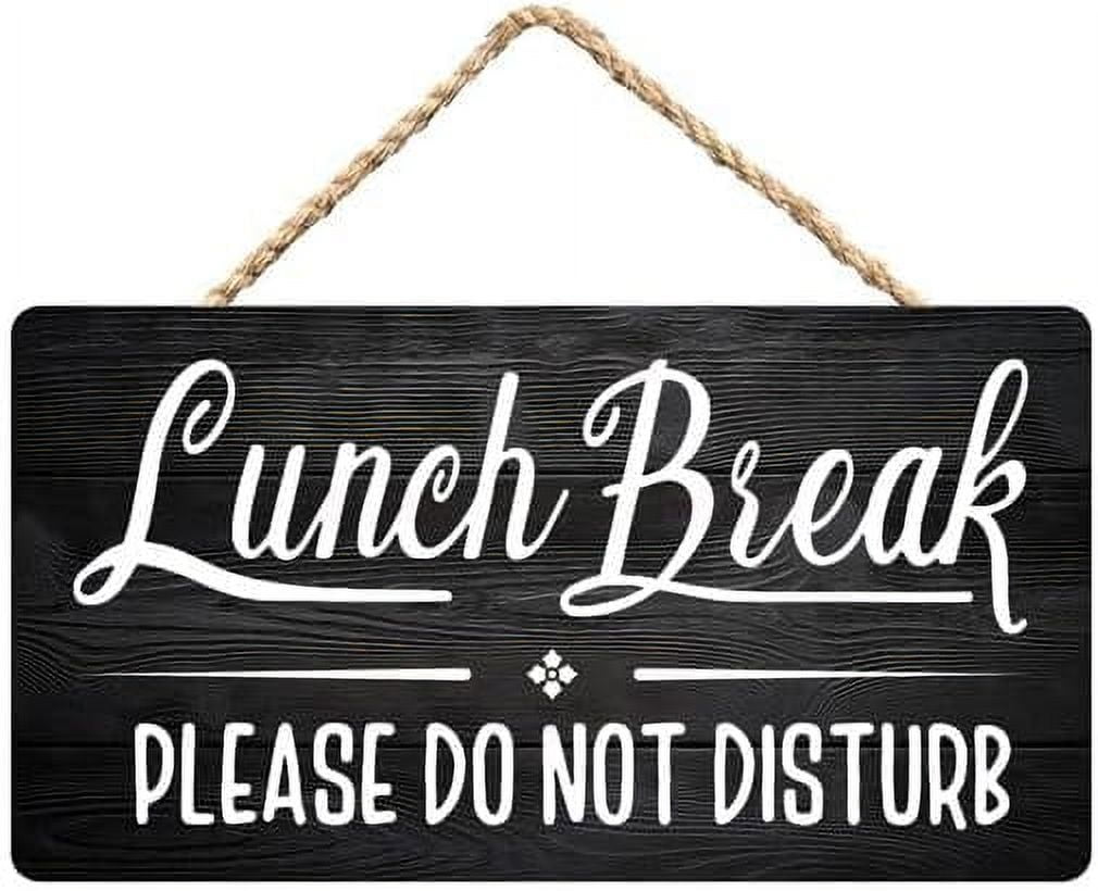 Zomyto Lunch Break Sign,Do Not Disturb Rustic Wooden Hanging Sign 12X6 ...