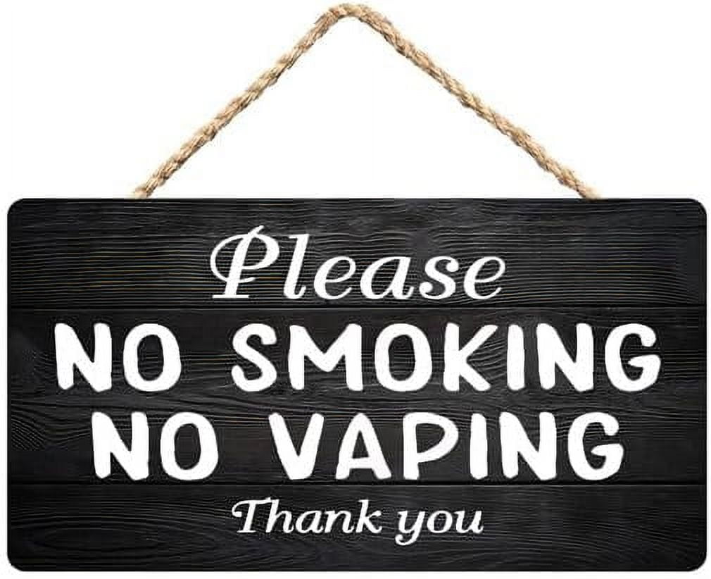 Zomyto No Smoking Sign,Please No Smoking No Vaping Rustic Wooden ...
