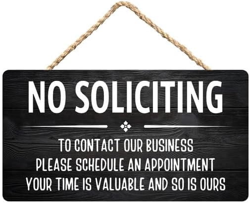 Zomyto No Soliciting Sign For Business,Our Time Is Valuable,Schedule An ...