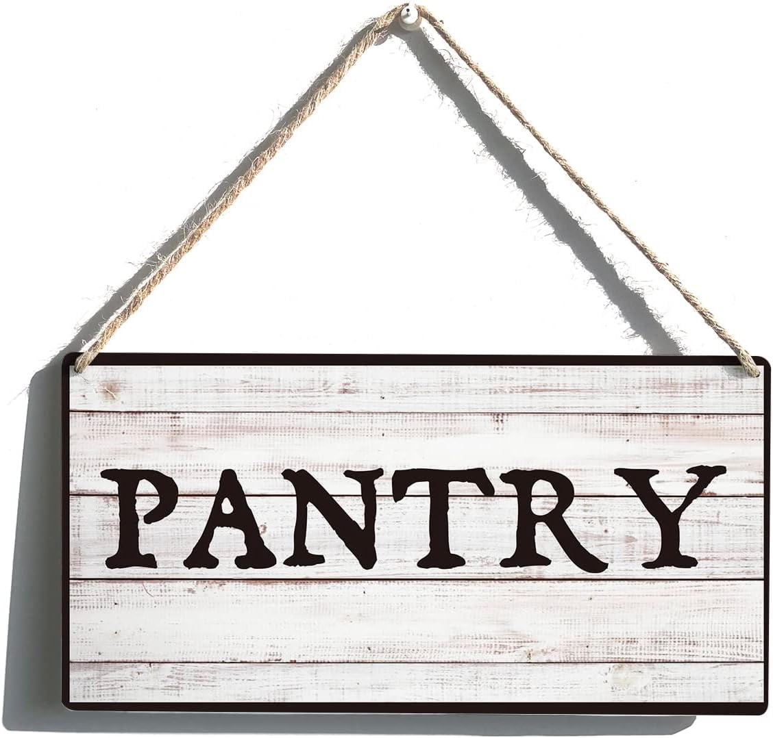 Zomyto Pantry Sign Gift Farmhouse Pantry Wooden Hanging Sign 12 x 6 ...