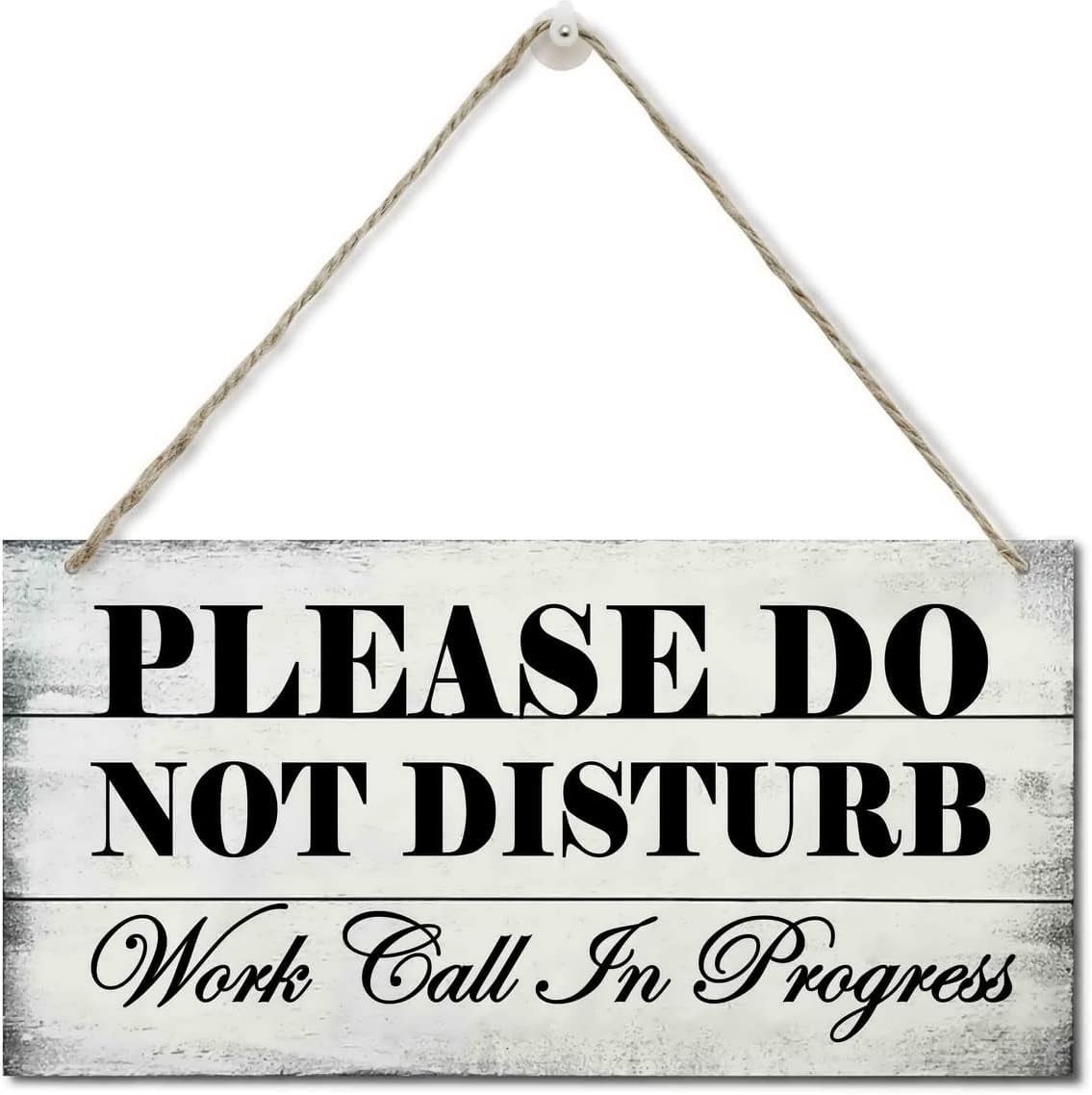 Zomyto Please Do Not Disturb Wood Decor Sign, Conference Call Wood ...