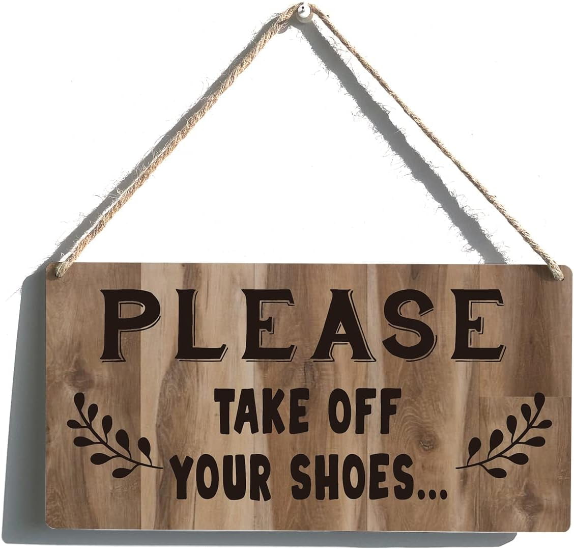 Zomyto Removing Your Shoes Sign Funny Farmhouse Please Take Off Your ...