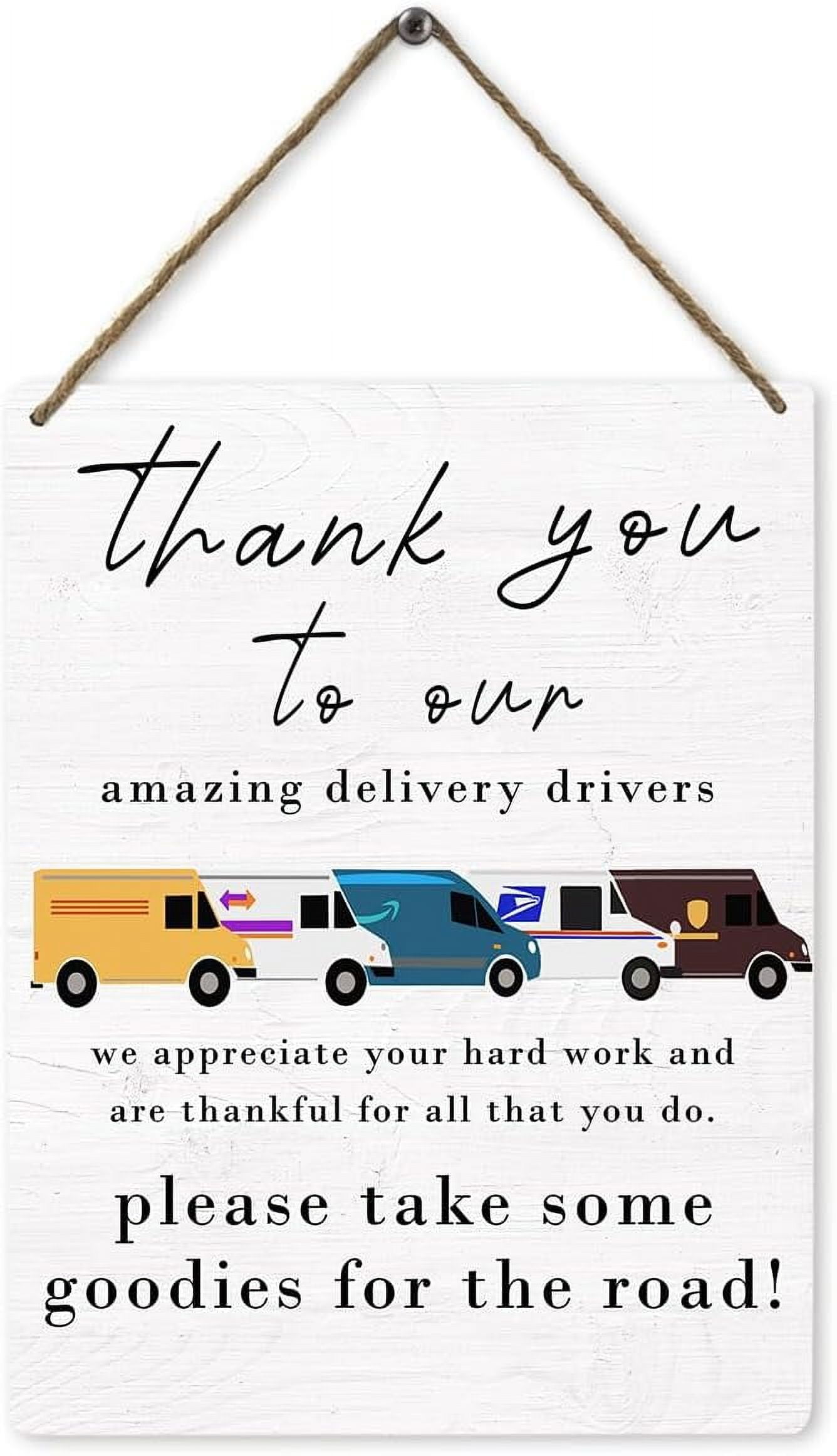 Zomyto Thank You to Our Amazing Delivery Drivers,Delivery Driver Snack ...