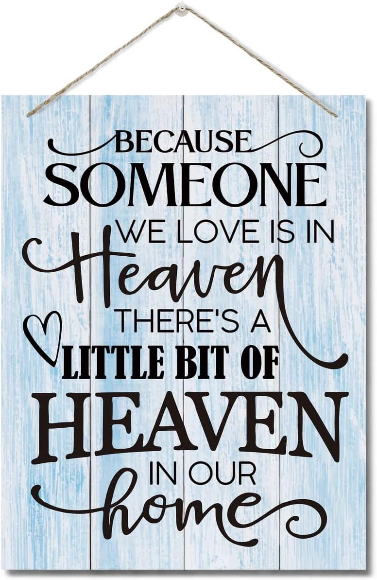 Zomyto Vintage Sign Because Someone We Love is in Heaven, There's A ...