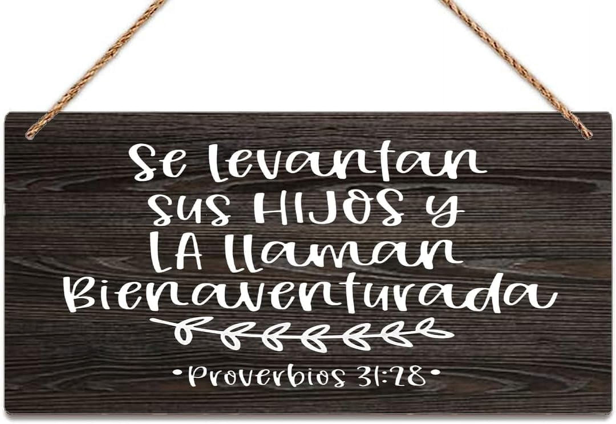 Zomyto Wall Art Decor Wooden Sign Spanish Sign Bible Verse Spanish ...