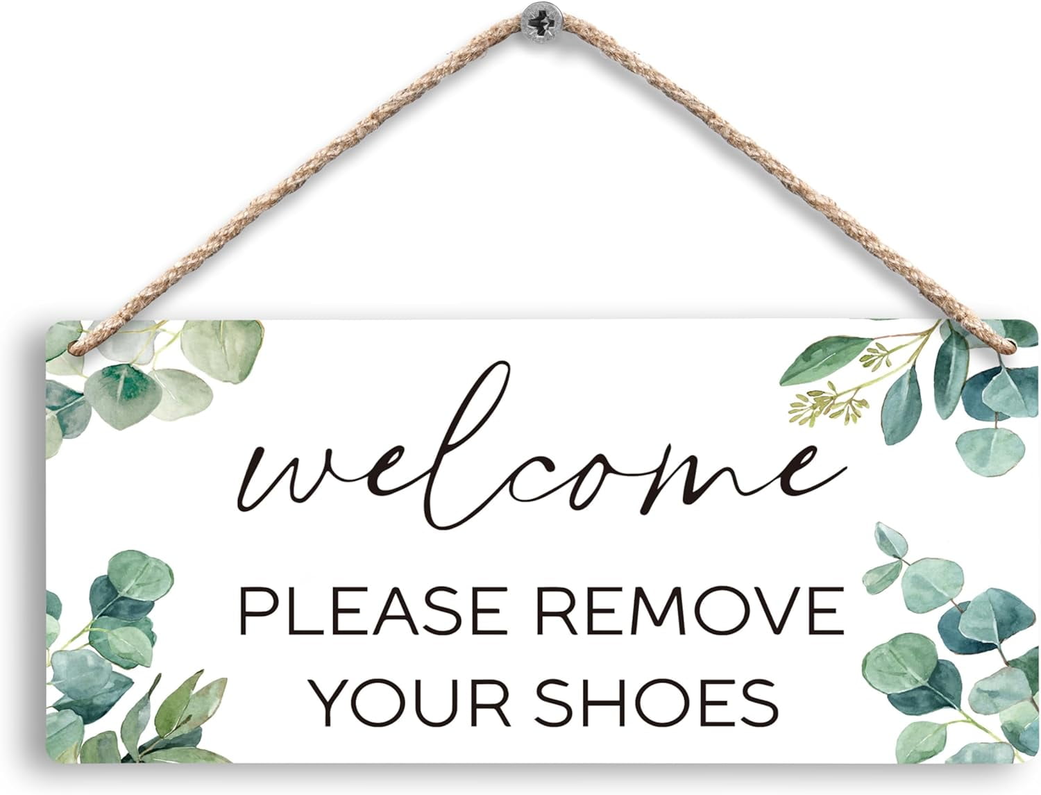 Zomyto Welcome Please Remove Your Shoes Hanging Wooden Signs 12x6 ...