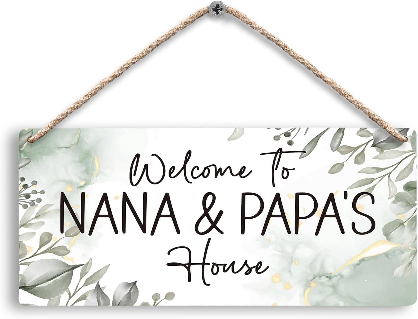 Zomyto Welcome to Nana and Papa's House Hanging Wooden Signs 12x6, Nana ...