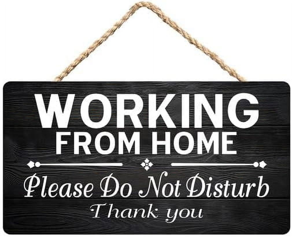 Zomyto Working From Home Sign,Do Not Disturb Sign Rustic Wooden Hanging ...
