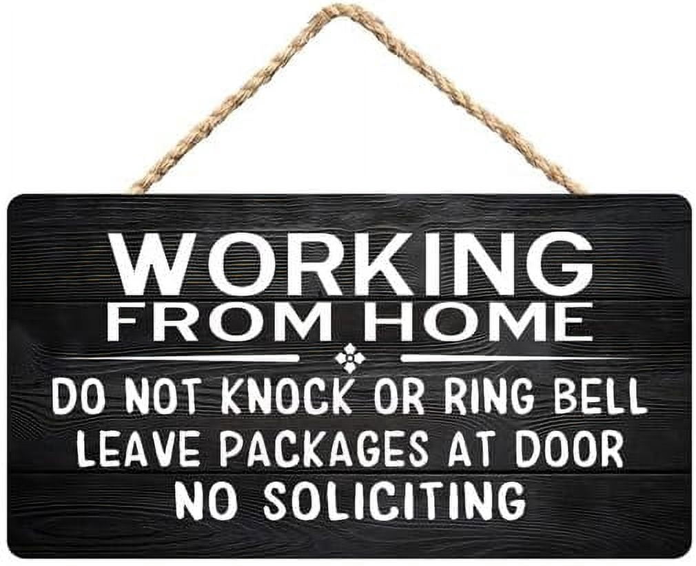 Zomyto Working From Home Sign,Do Not Knock Or Ring Bell,Leave Packages ...