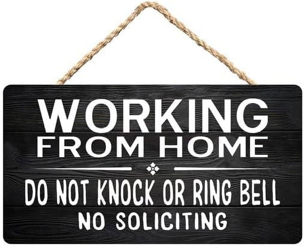 Zomyto Working From Home Sign,Do Not Knock Or Ring Bell,No Soliciting ...