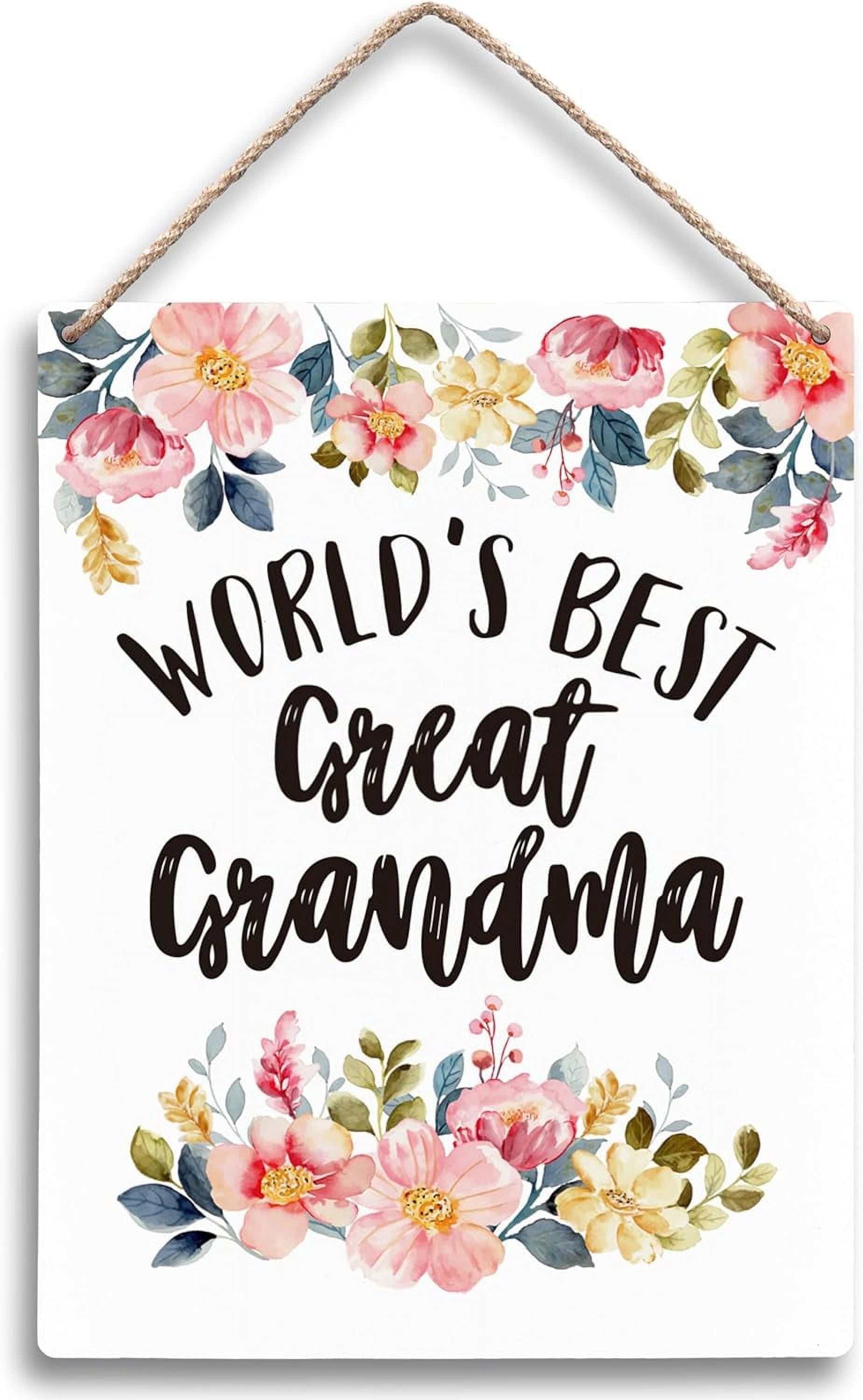 Zomyto World‘s Best Great Grandma Wooden Signs 8x10, Best Great Grandma ...