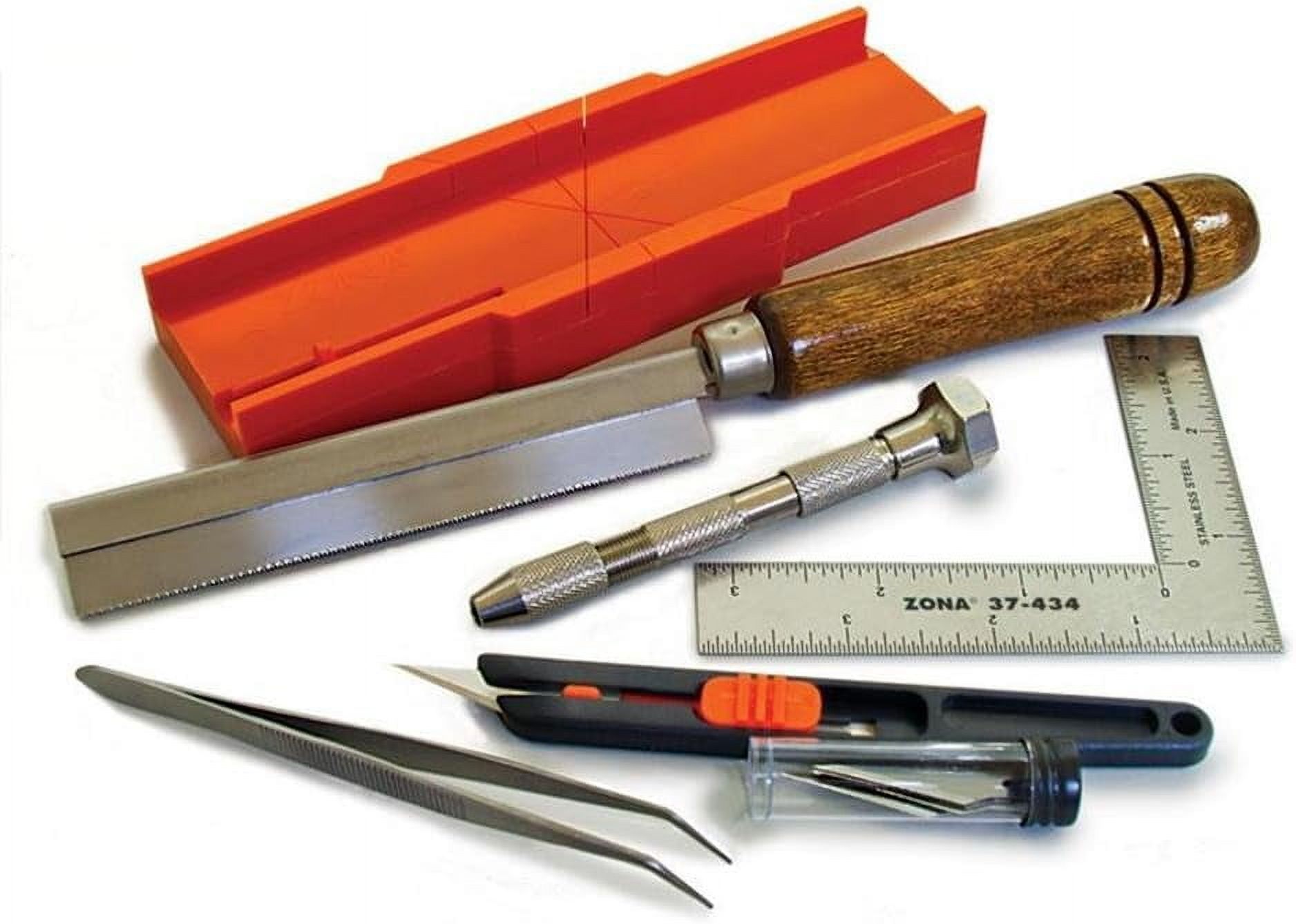Zona 38-700 Hobby Tool Kit, Plastic Mini Miter Box 35-250, 32Tip Ultra ...
