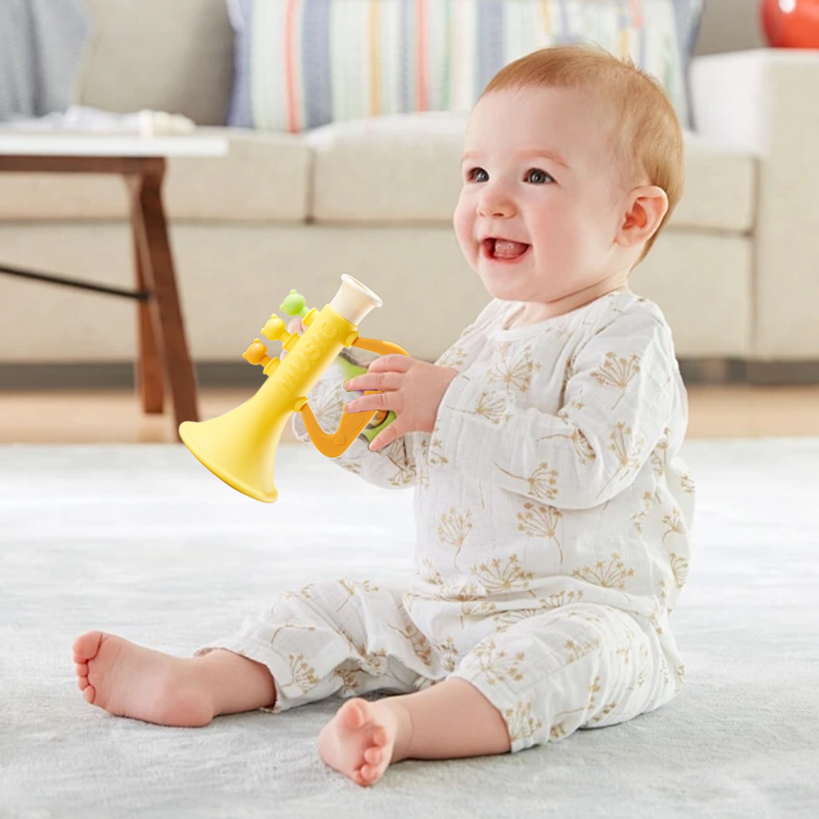 Zonao Children's Soft Material Trumpet Shape Musical Toy,Easy to Use ...