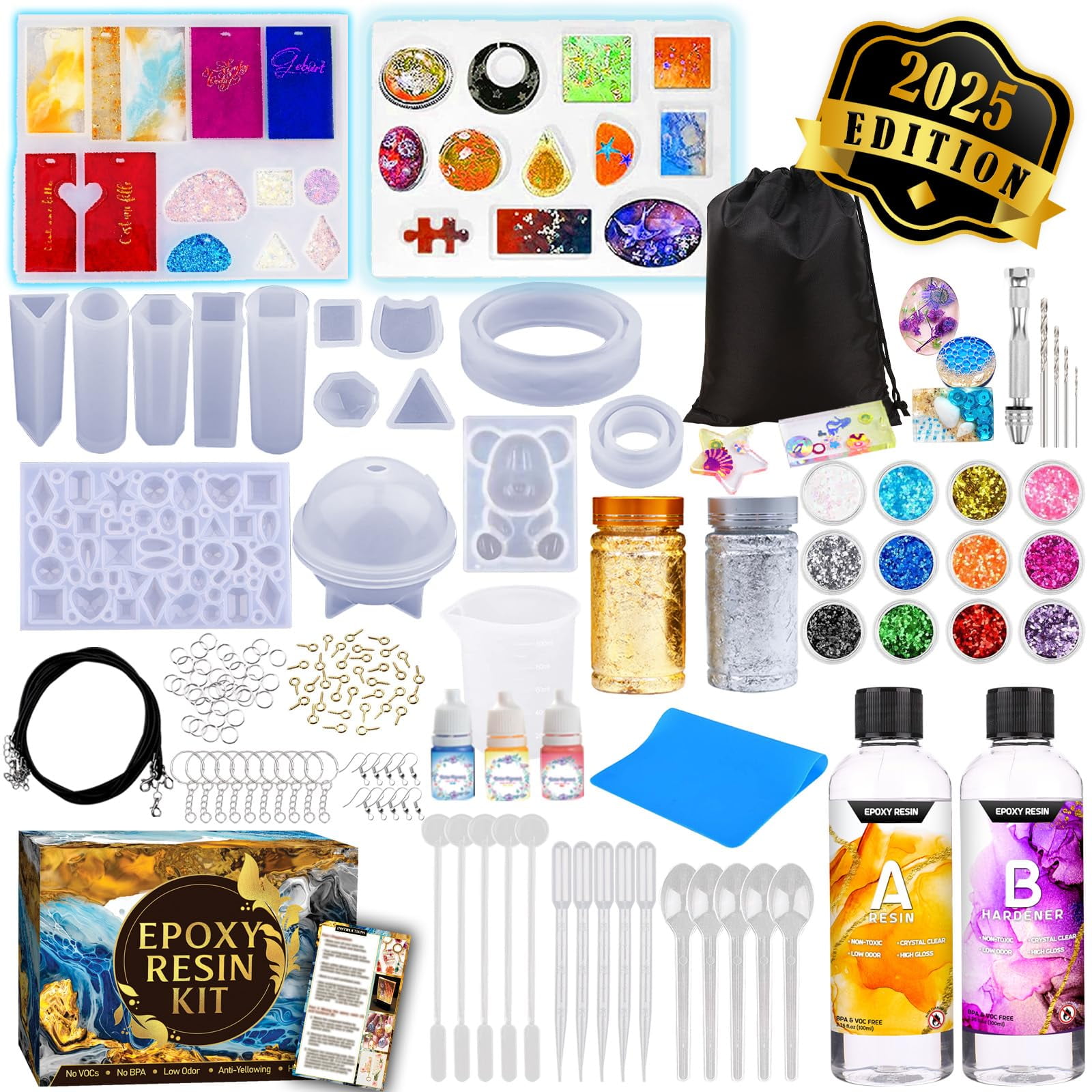 Zoncolor Epoxy Resin Silicone Molds Starter AIS1 Kit - All in One ...