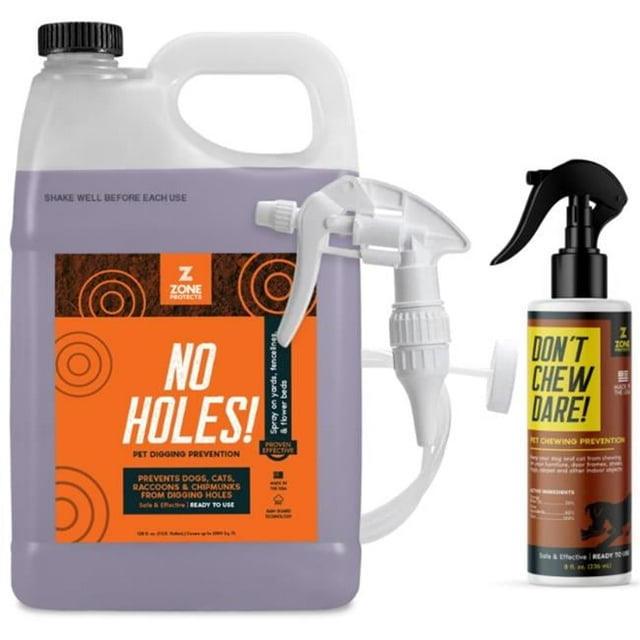 Zone Protects Bad Dog In/Out Bundle: No Holes Gallon Digging Prevention ...