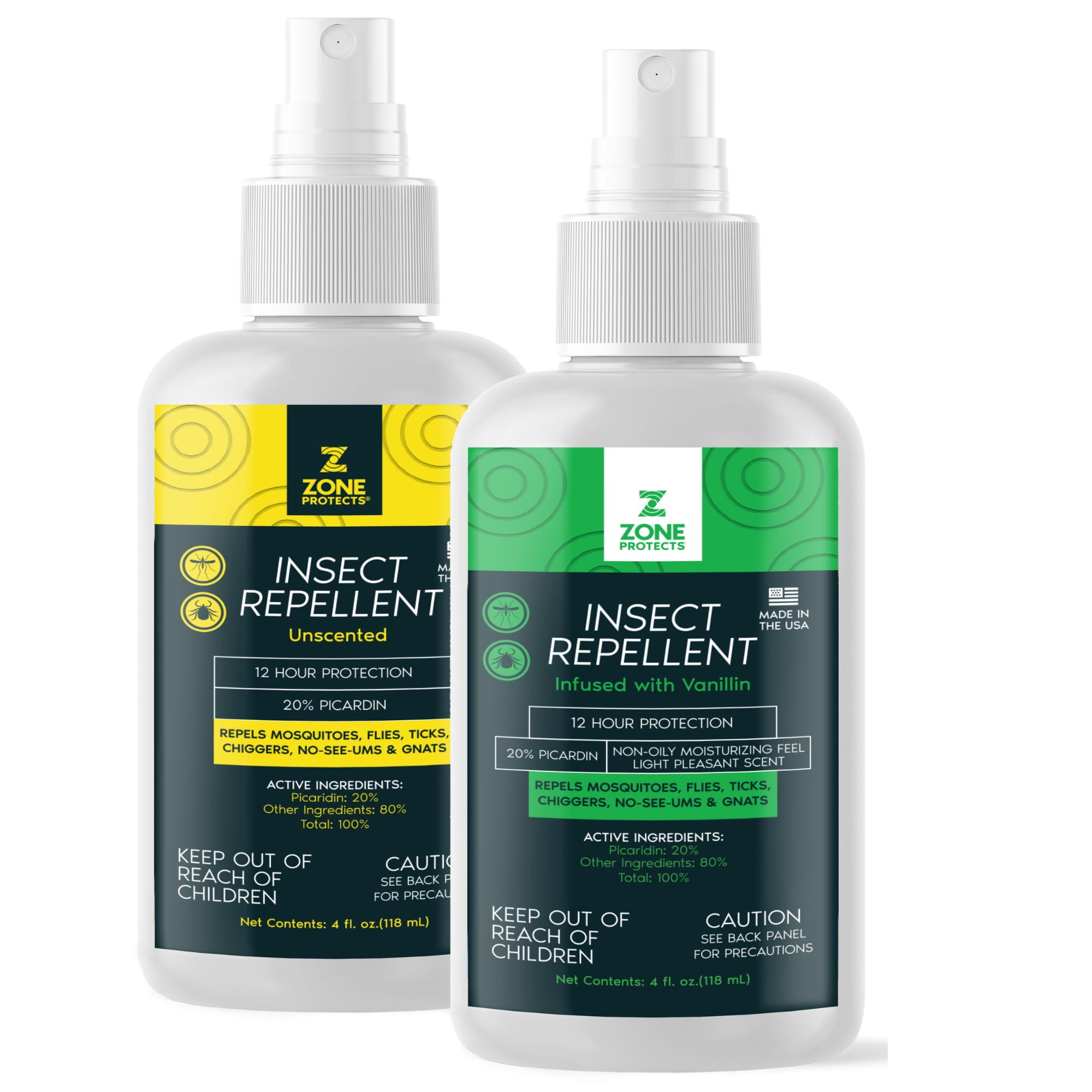 Zone Protects Picaridin Insect Repellent; His and Hers Pack; One Scented and One Unscented ...