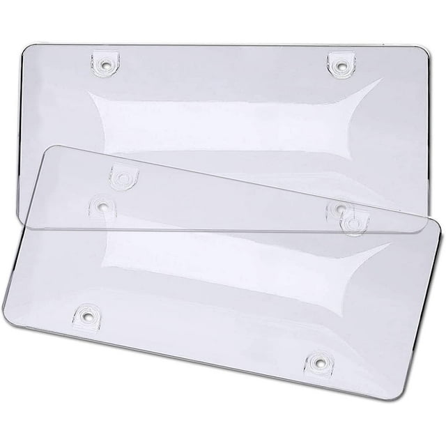 Zone Tech 2 Pack Clear Novelty License Plate Bubble Shields - Walmart.com