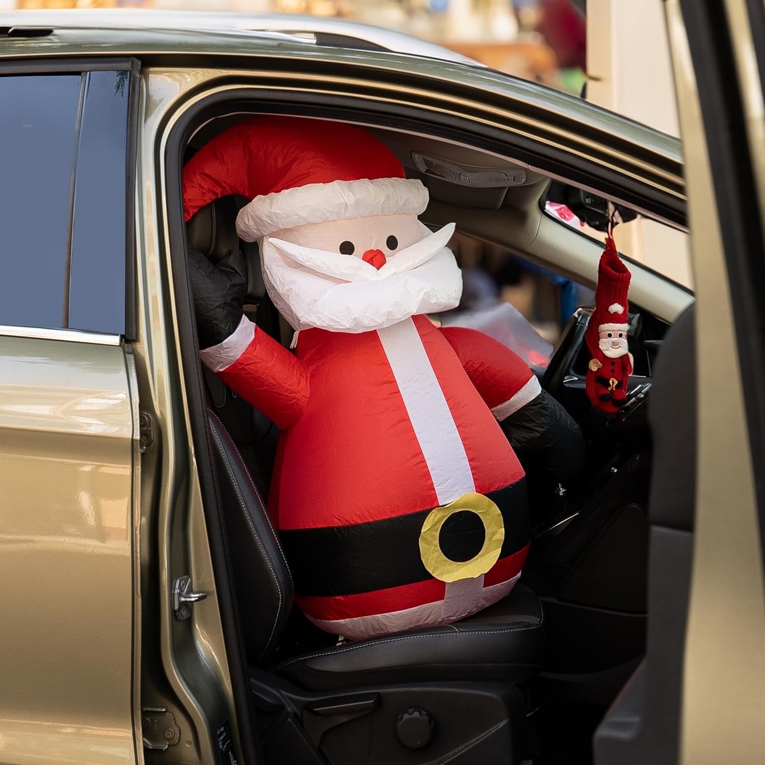 Zone Tech Christmas Inflatable Santa Claus Decoration with Color ...