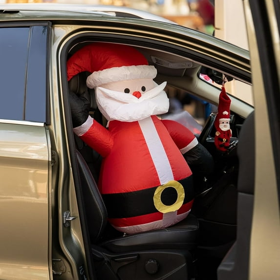Zone Tech Christmas Inflatable Santa Claus Decoration with Color ...